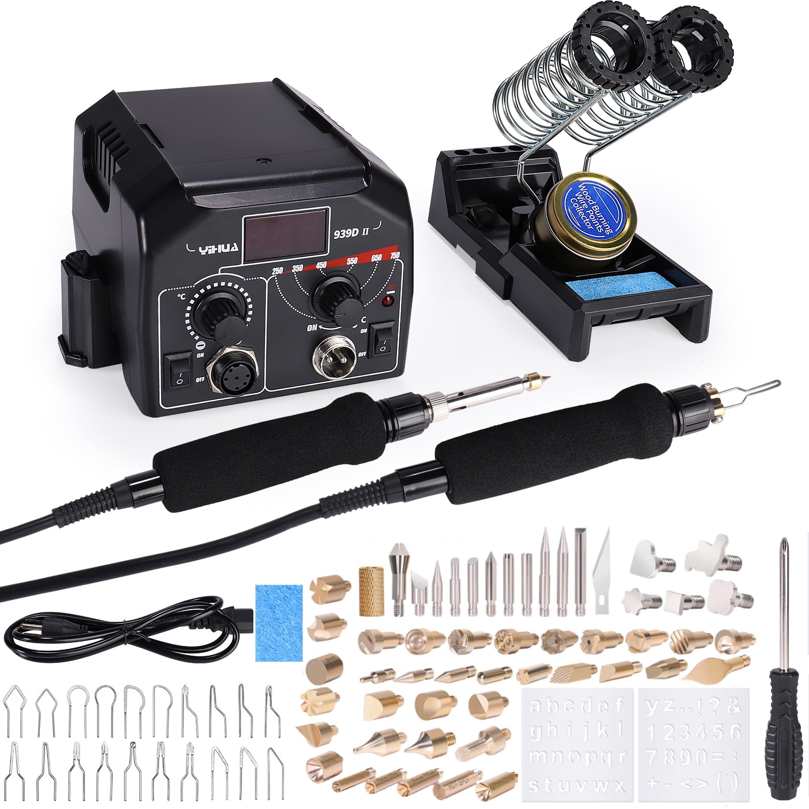 TOPCHANCES 110V 145W Wood Burning Pen Tool Multifunction Craft ...