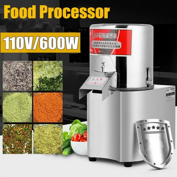 TOPCHANCES 110V Commercial Food Processor, 600W Electric Cutter for ...