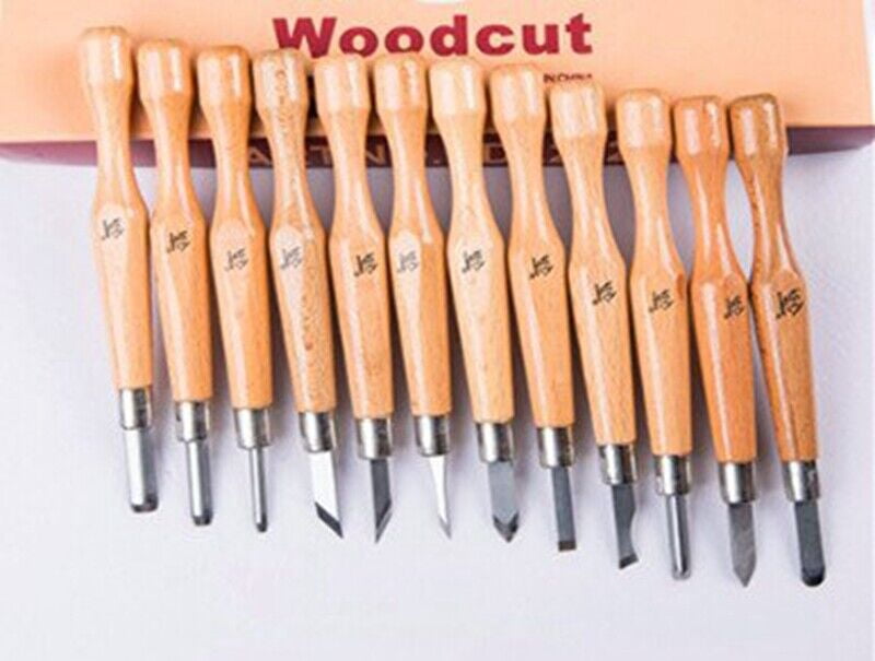 TOPCHANCES 12pcs Wood Carving Kit, Wood Carving Tools Set, Chip Carving ...
