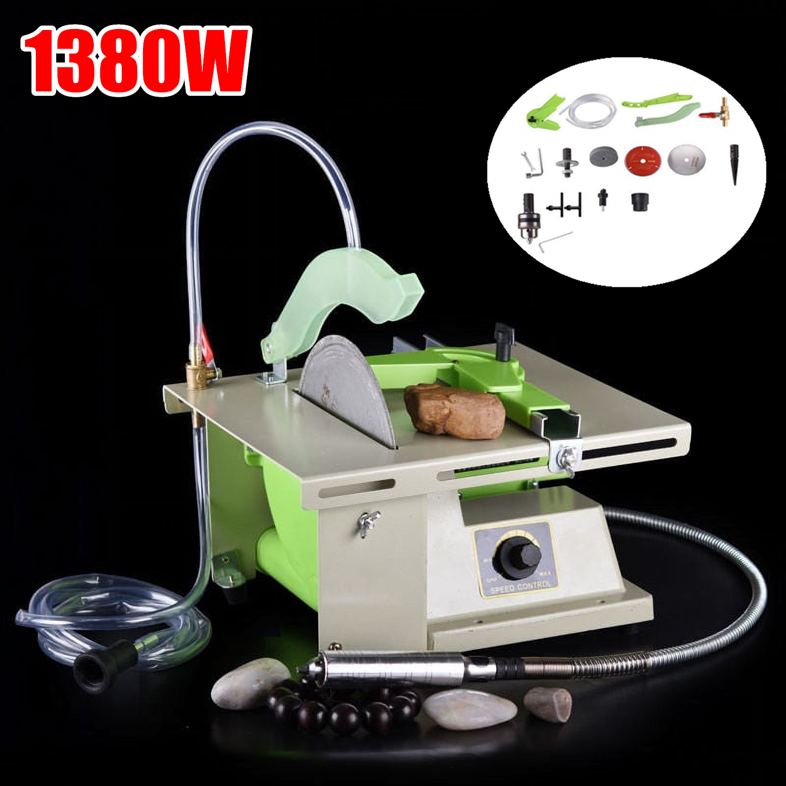TOPCHANCES 1380W Upgraded Jewelry Polishing Machine Buffer Bench Lathe ...