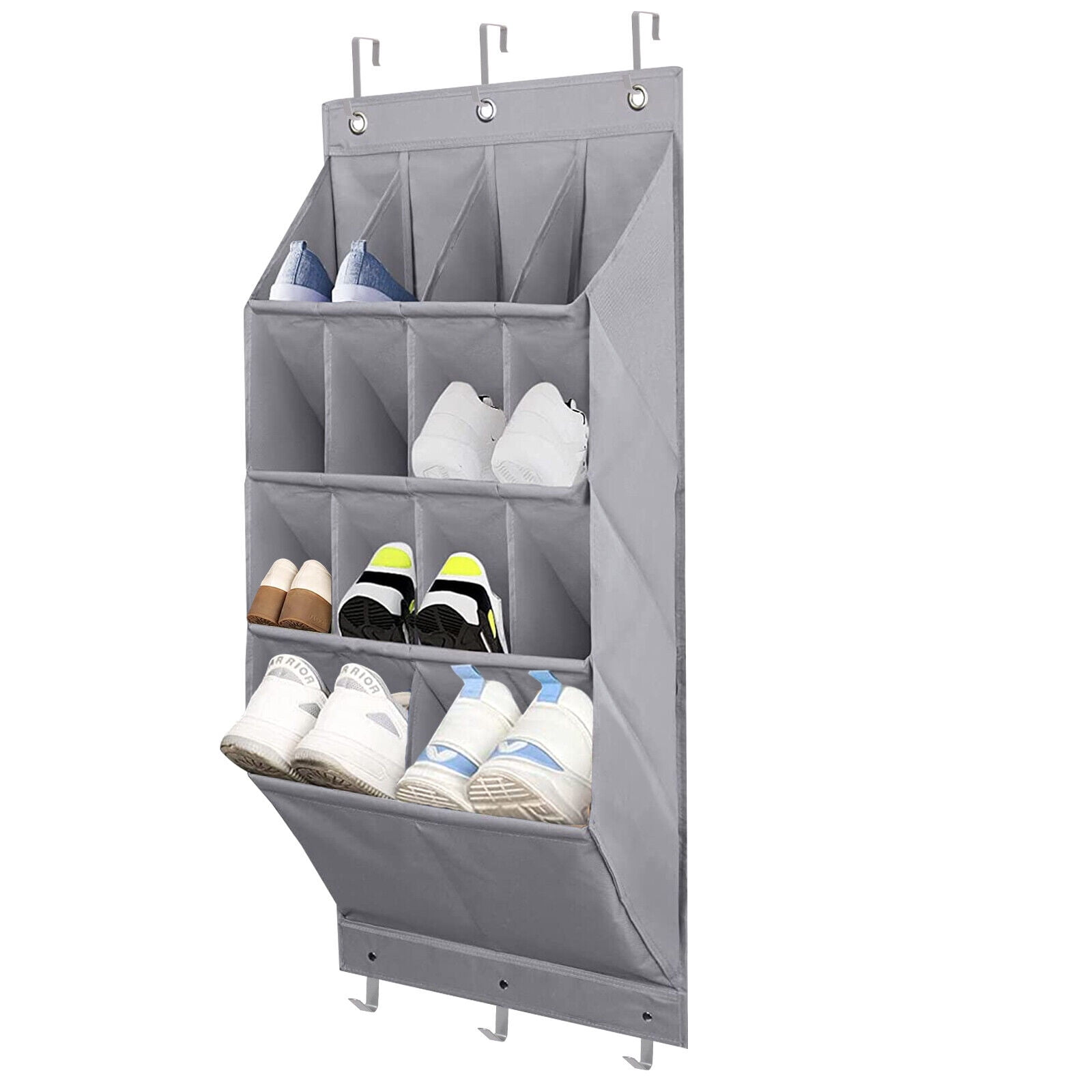 TOPCHANCES 14 Grids Over the Door Shoe Organizer Storage Bag, Oxford ...