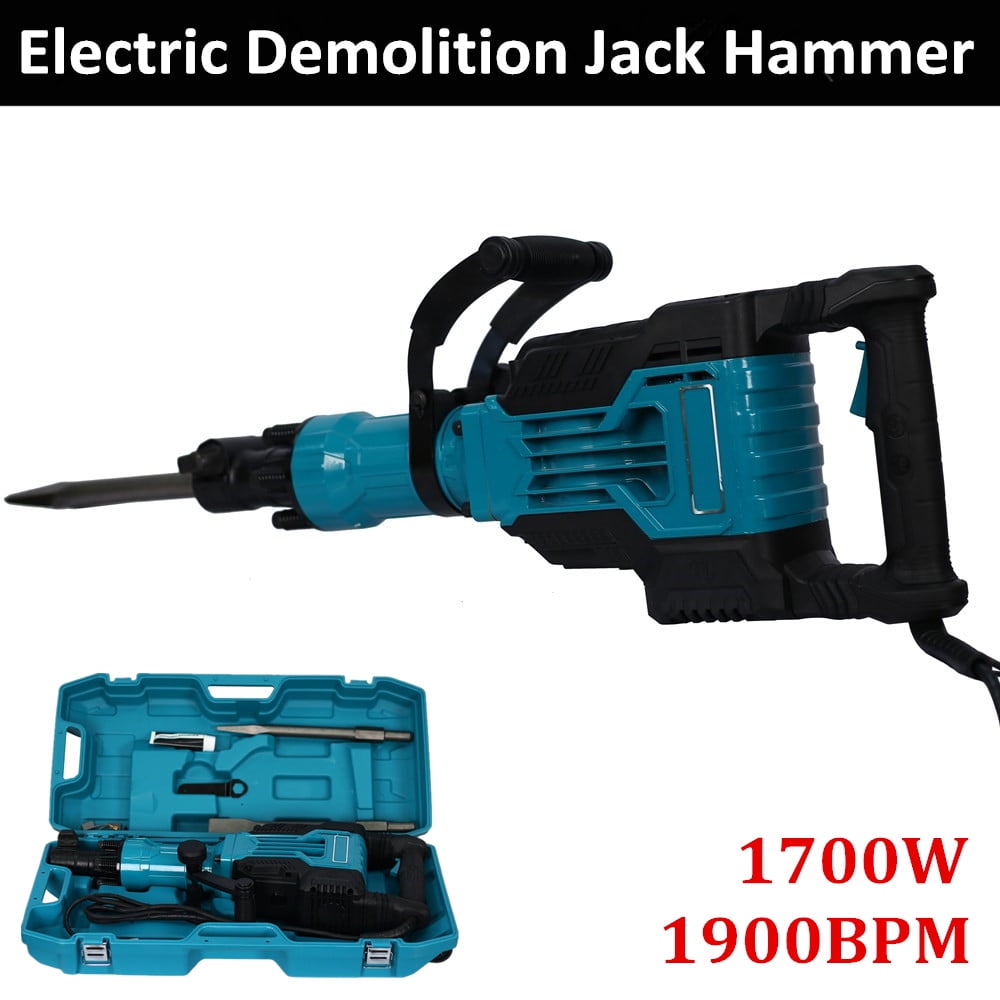 TOPCHANCES 1700W 1900BPM Electric Demolition Jack Hammer 1-1/8 Inch SDS ...