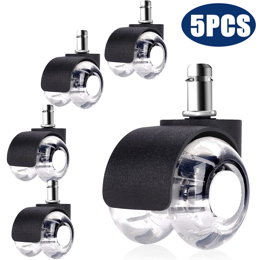 TOPCHANCES 2" Office Chair Caster Wheels, Replacement Heavy Duty Rubber ...