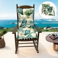 TOPCHANCES 2 Piece Rocking Chair Cushion Set with Non-Slip Ties, Swing ...