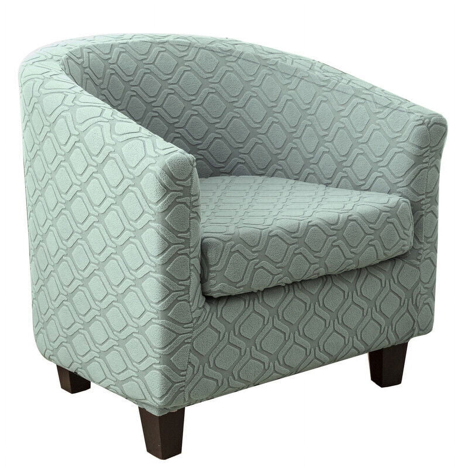 TOPCHANCES 2-Piece Tub Chair Covers Stretch Armchair Cover with Cushion ...