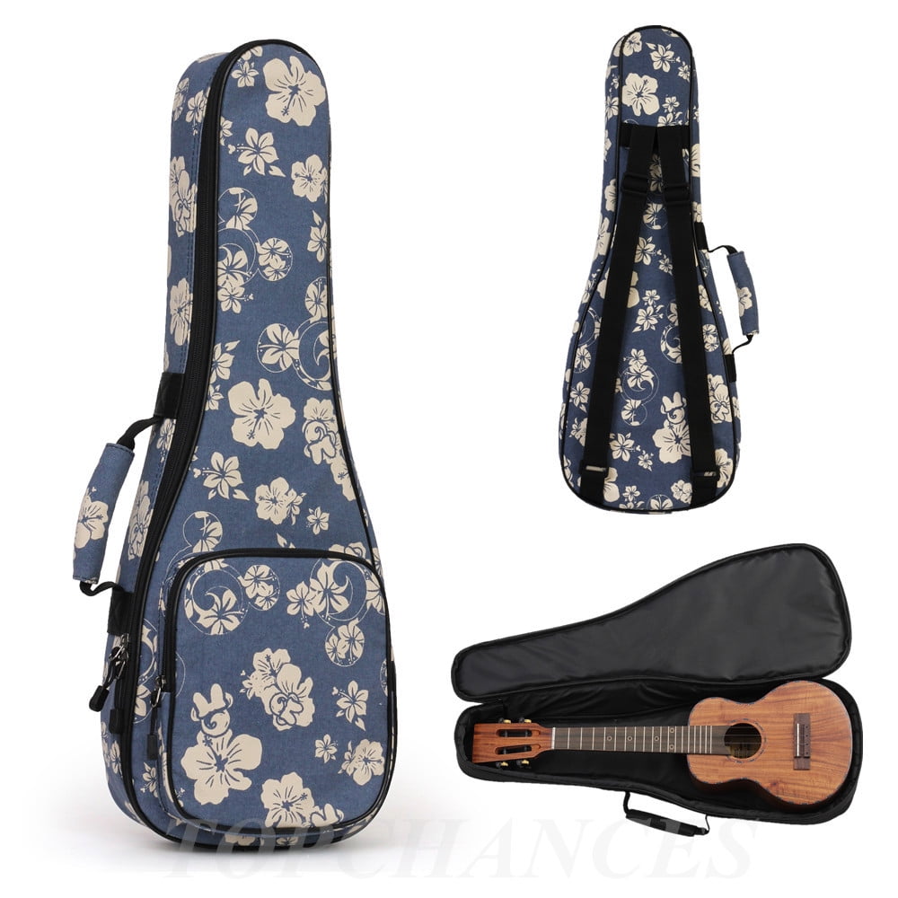 TOPCHANCES 21'' Ukulele Bag, Ukulele Case 11mm Thicken Padded Bag with ...