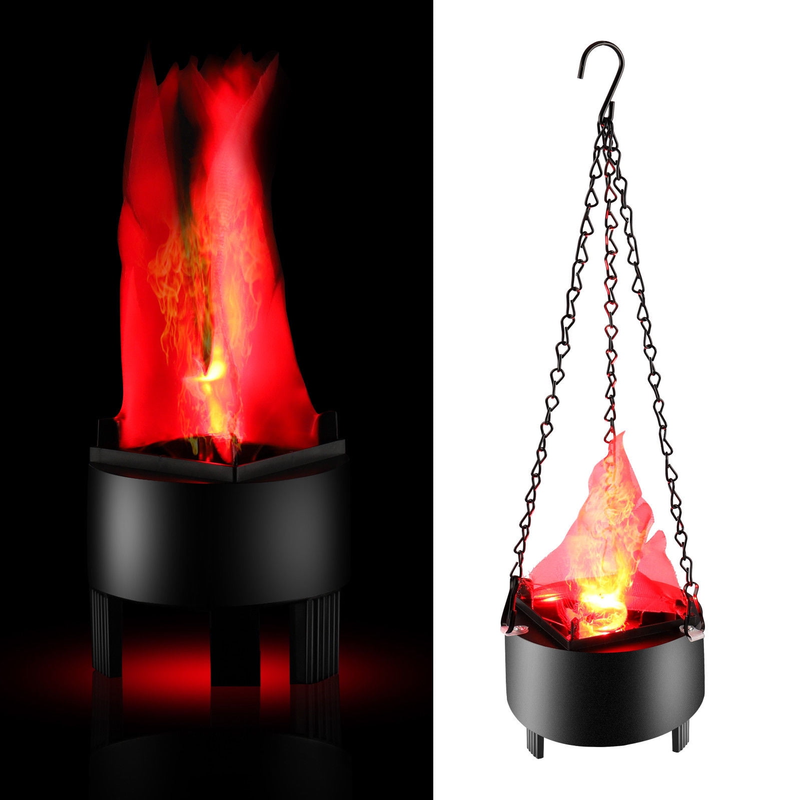 TOPCHANCES 3D Fake Fire Flame Hanging Lamp,110V Artificial Flickering ...