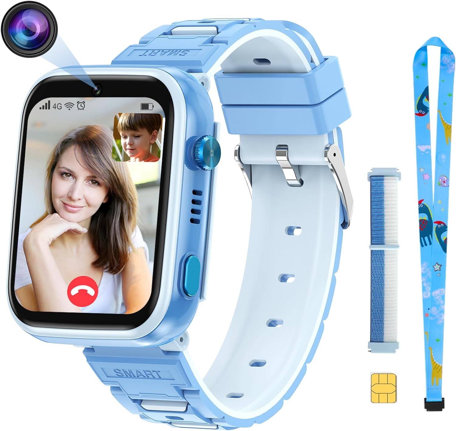 TOPCHANCES 4G Kids Smart Watch, Kids Cell Phone Watch with GPS Tracker ...