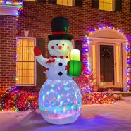 Zimtown Inflatables Snowman Outdoor Christmas Decorations for Holiday ...