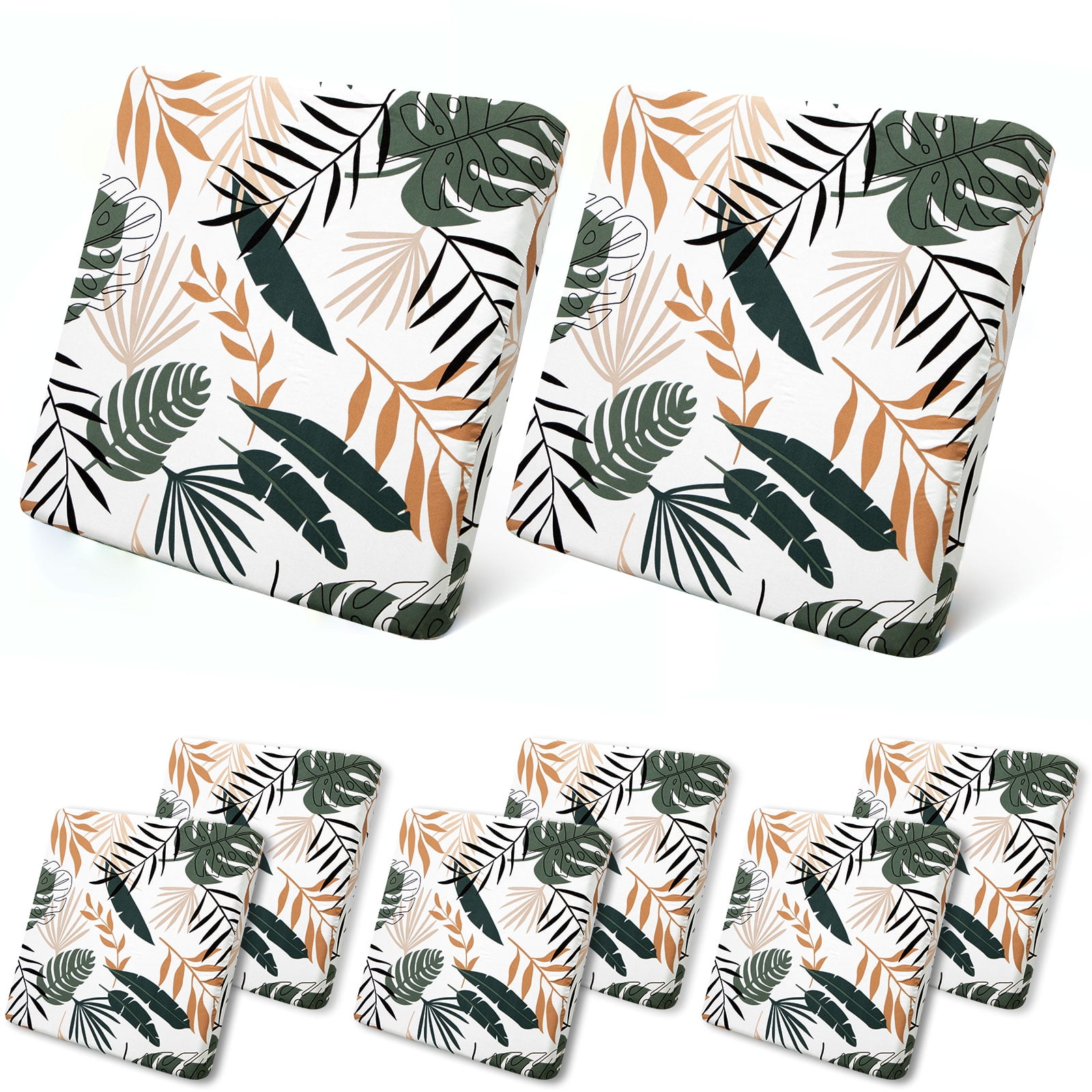 TOPCHANCES 8 Pcs Patio Stretch Sofa Cushion Covers Outdoor Cushion ...