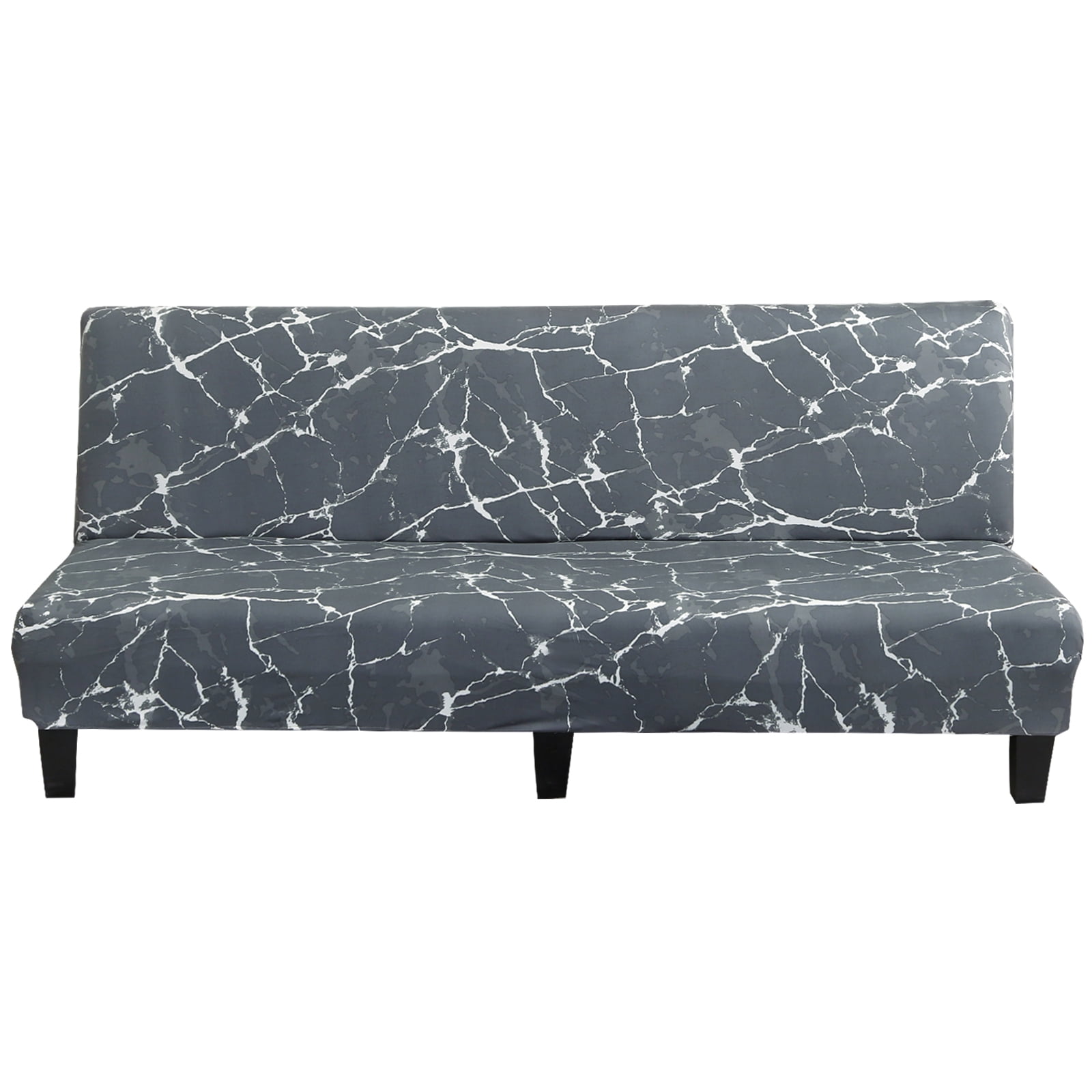 TOPCHANCES Armless Sofa Cover Folding Stretch Futon Printed Slipcover ...