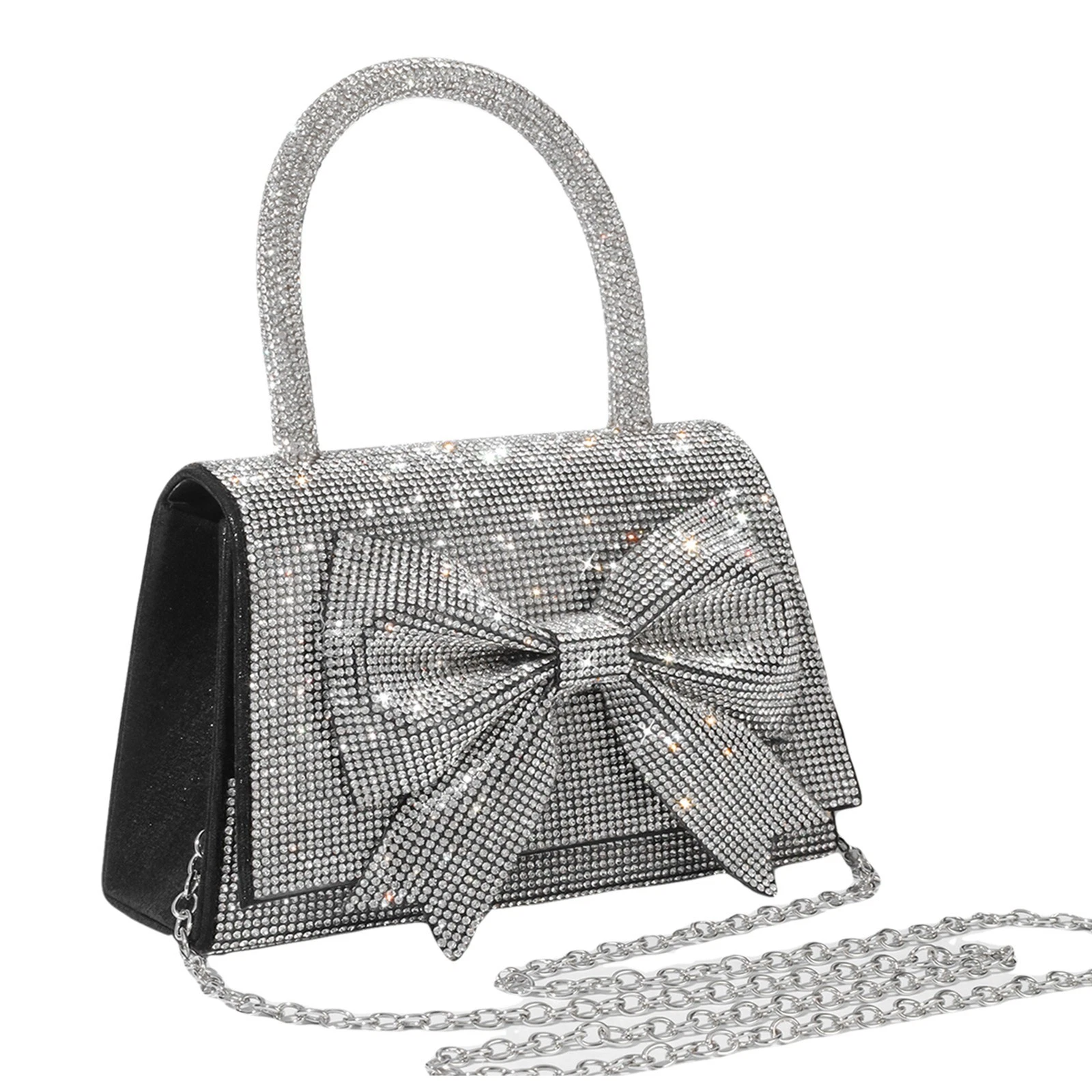 TOPCHANCES Bling Evening Handbag for Women Lady Girl Bride Rhinestone ...