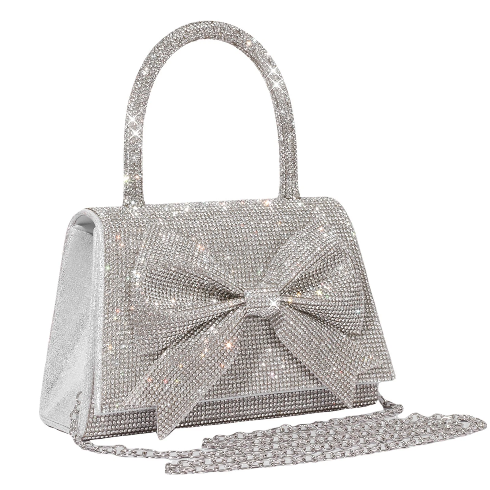 TOPCHANCES Bling Evening Handbag for Women Lady Girl Bride Rhinestone ...