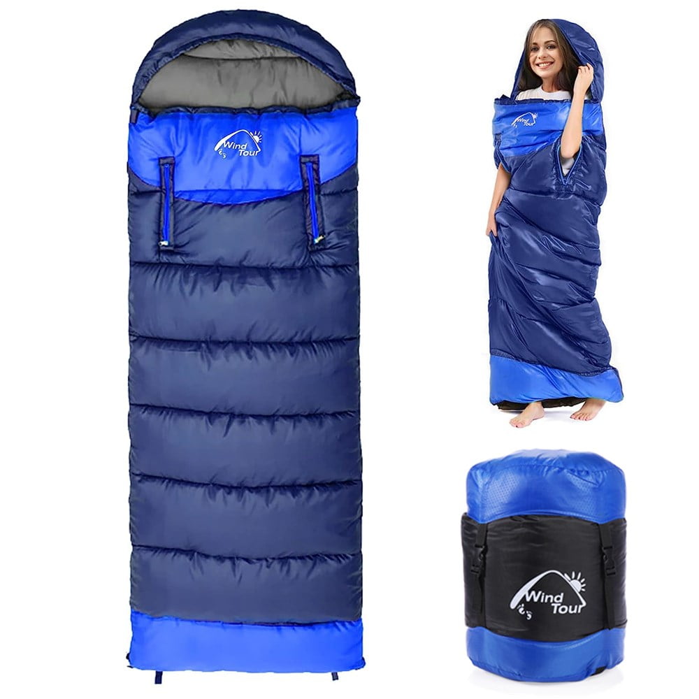 TOPCHANCES Camping Sleeping Bag for Adults - Lightweight Wearable ...