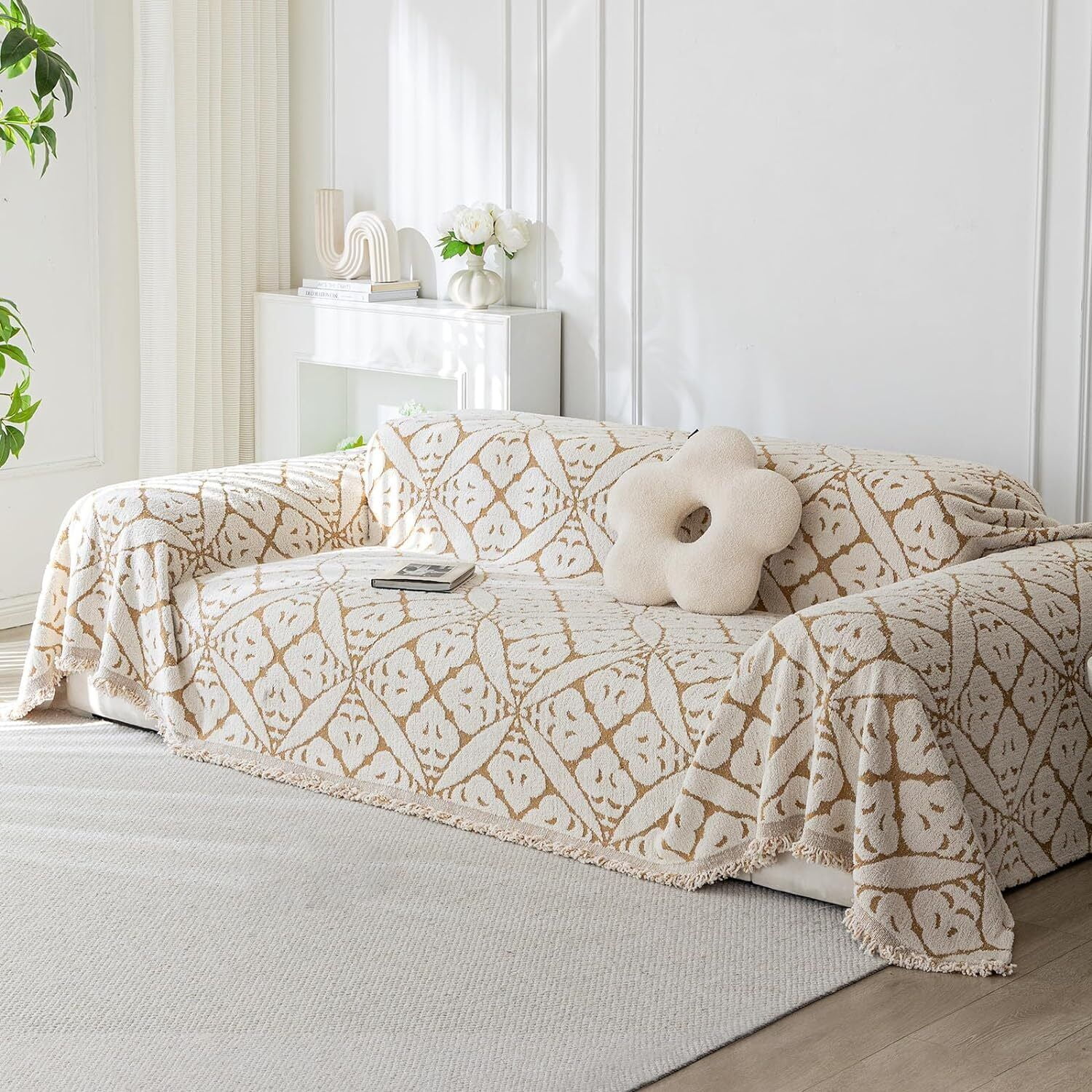 TOPCHANCES Chenille Couch Cover Sofa Slipcovers Towel Cover Couch ...