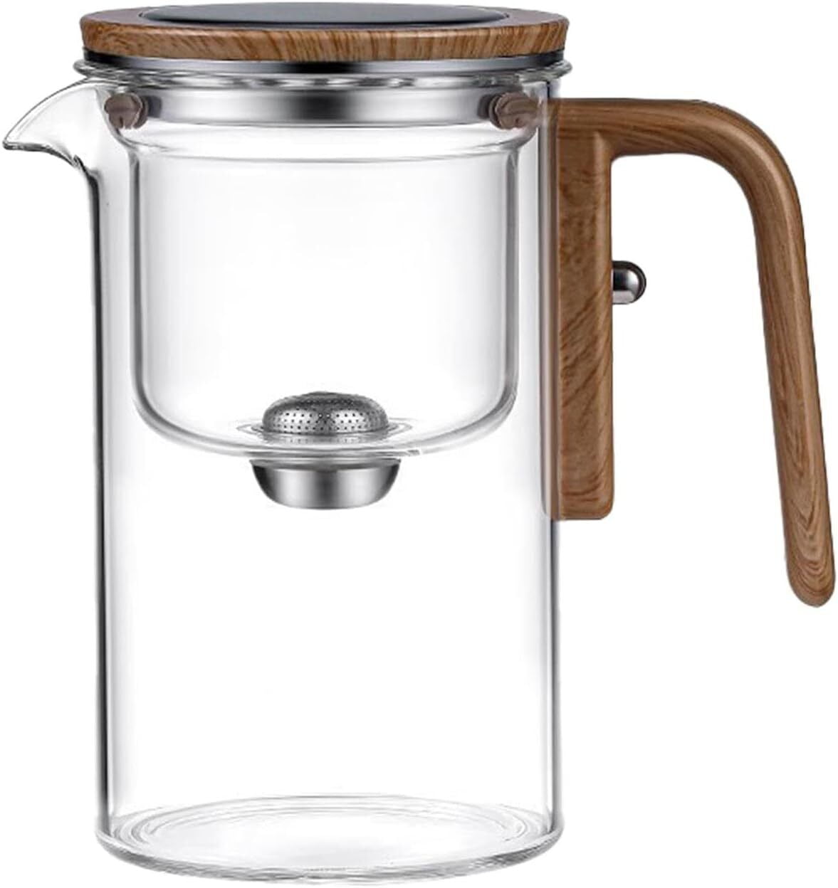 TOPCHANCES Clear Glass Tea Pot, Water Separation Glass Teapot with ...