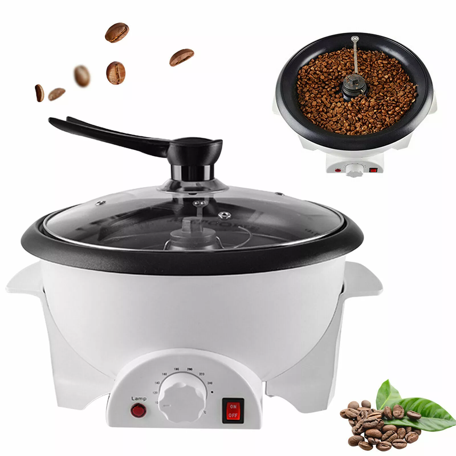TOPCHANCES Coffee Roaster 750g Capacity Non-stick Electric Coffee Bean ...