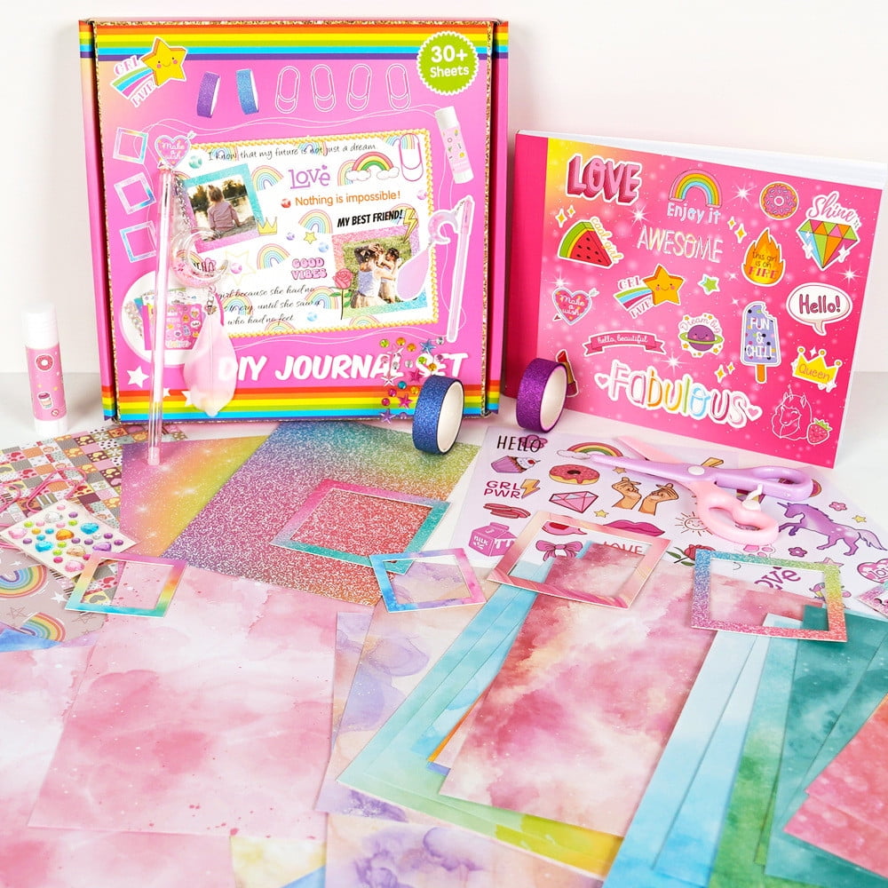 TOPCHANCES DIY Journal Kit for 4-12Y Girls - DIY Journal Set for Tween ...