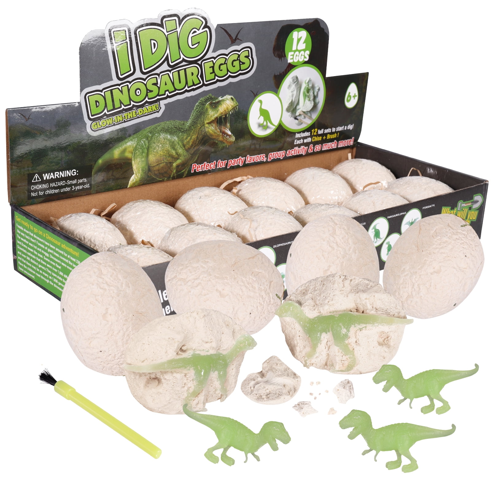 TOPCHANCES Dino Eggs Dig Kit, 12 Pack Dinosaur Eggs Fossil Excavation ...
