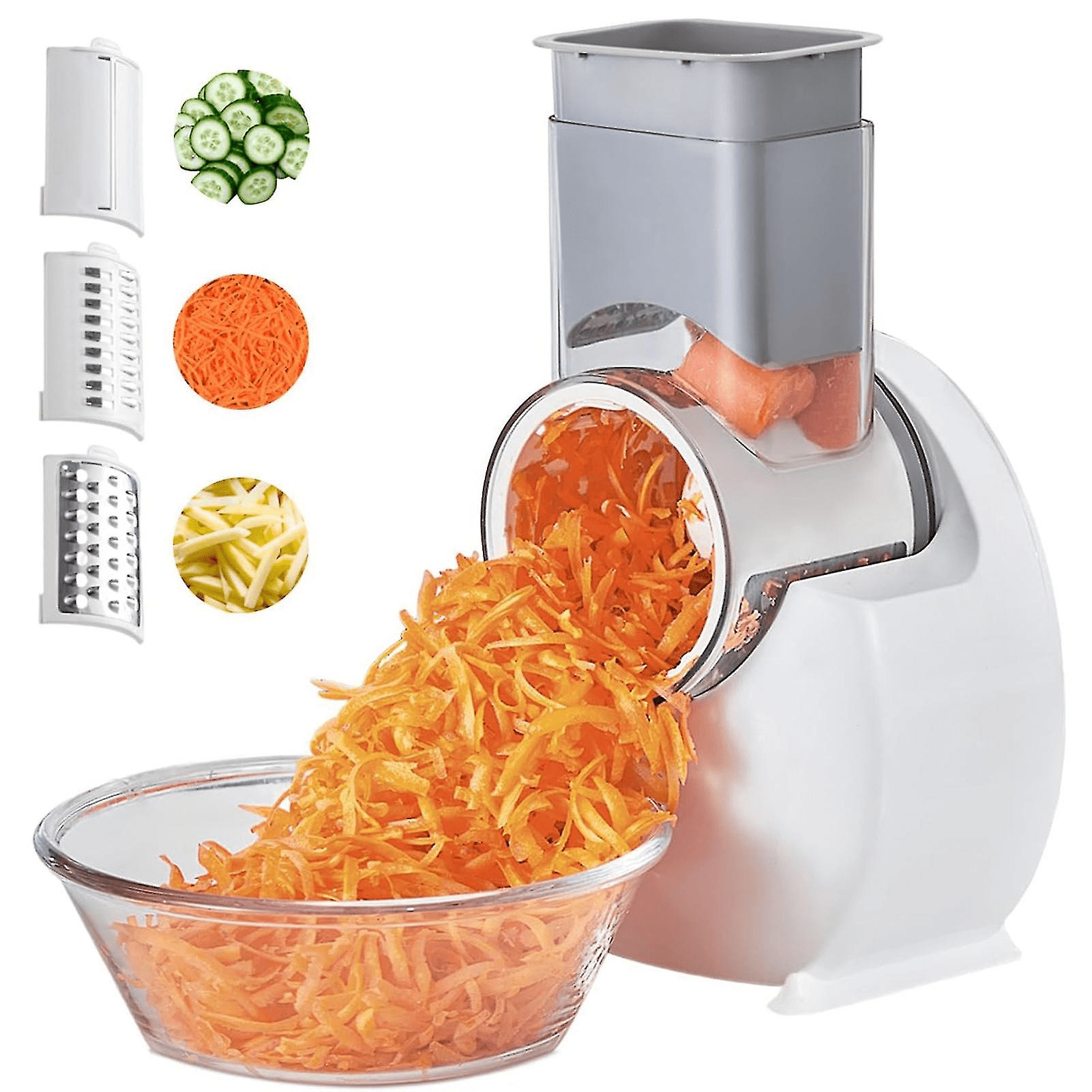 TOPCHANCES Electric Vegetable Slicer, Electric Cheese Grater Onion ...