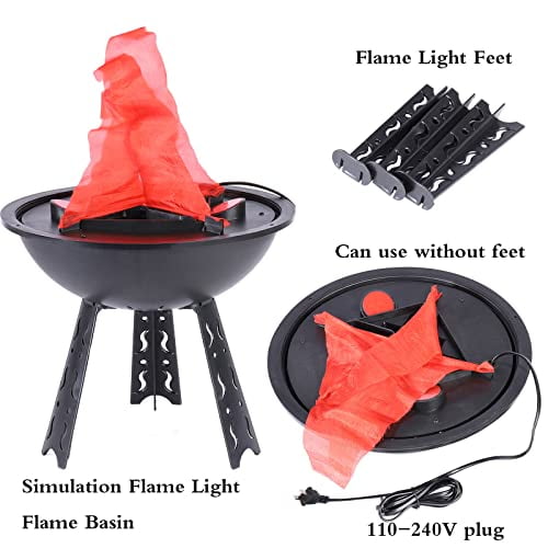 TOPCHANCES Electric Fake Campfire Lamp,3D Fake Fire Lamp Artificial ...