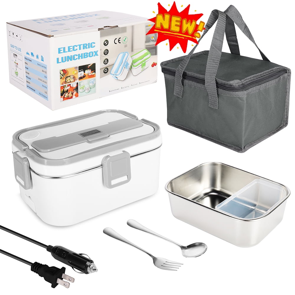 TOPCHANCES Electric Heating Lunch Box, Leak Proof Food Warmer Container for Car Home Office, 12V ...