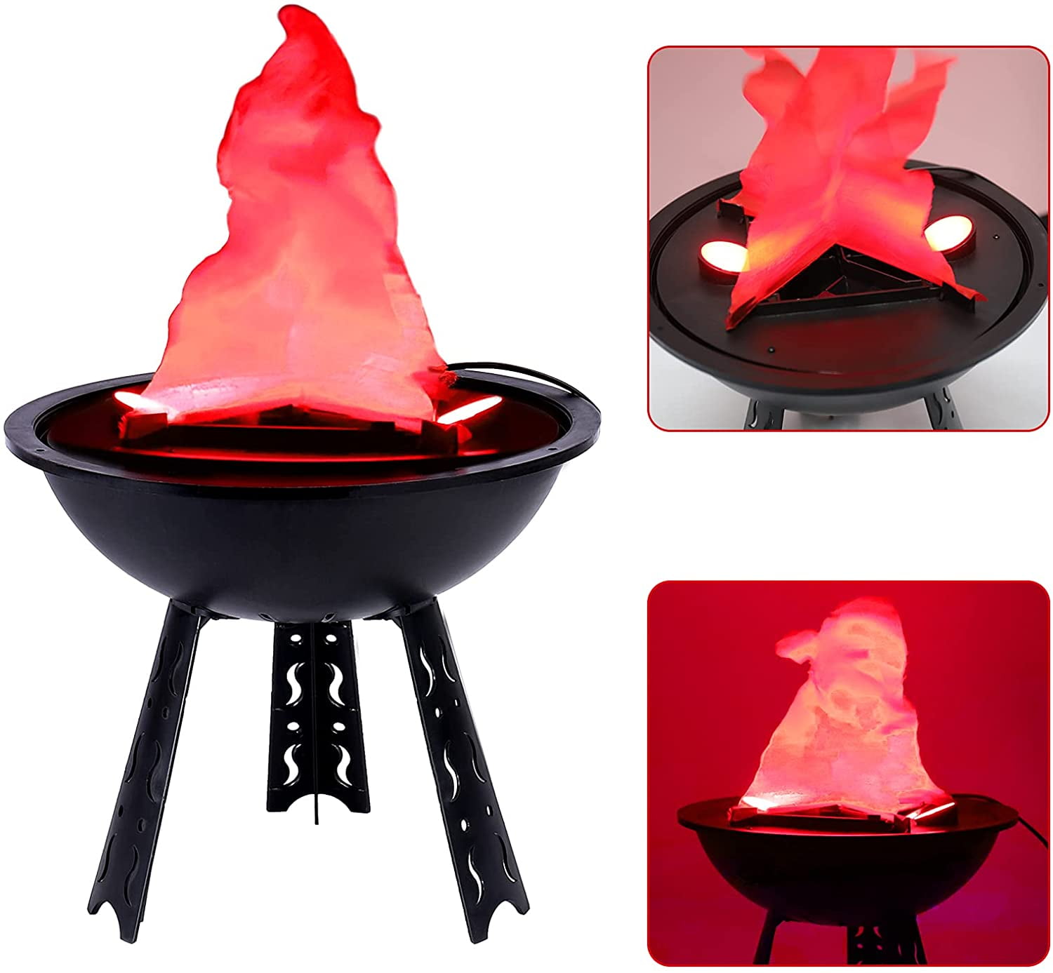 TOPCHANCES Electric LED Flameless 3D Fake Fire Lamp Eeffect Torch Light ...