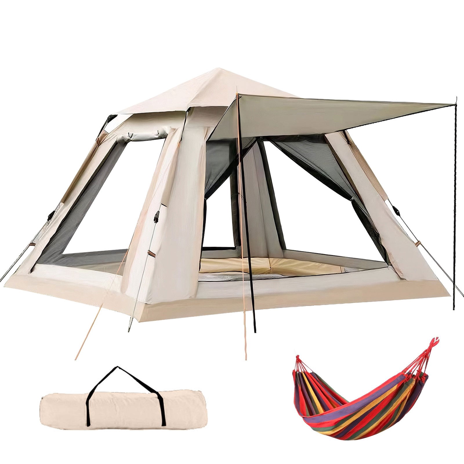 TOPCHANCES Family Camping Tent for 3-4 Person Automatic Opening Instant ...