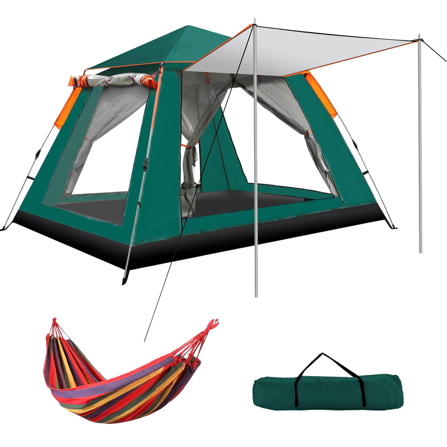 TOPCHANCES Family Camping Tent for 3-4 Person Automatic Opening Instant ...