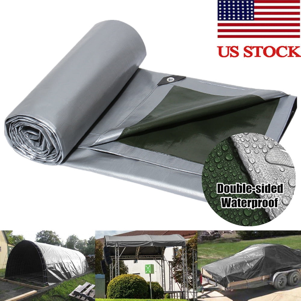 TOPCHANCES Heavy Duty 12 Mil Tarp Cover, Outdoors Waterproof UV ...