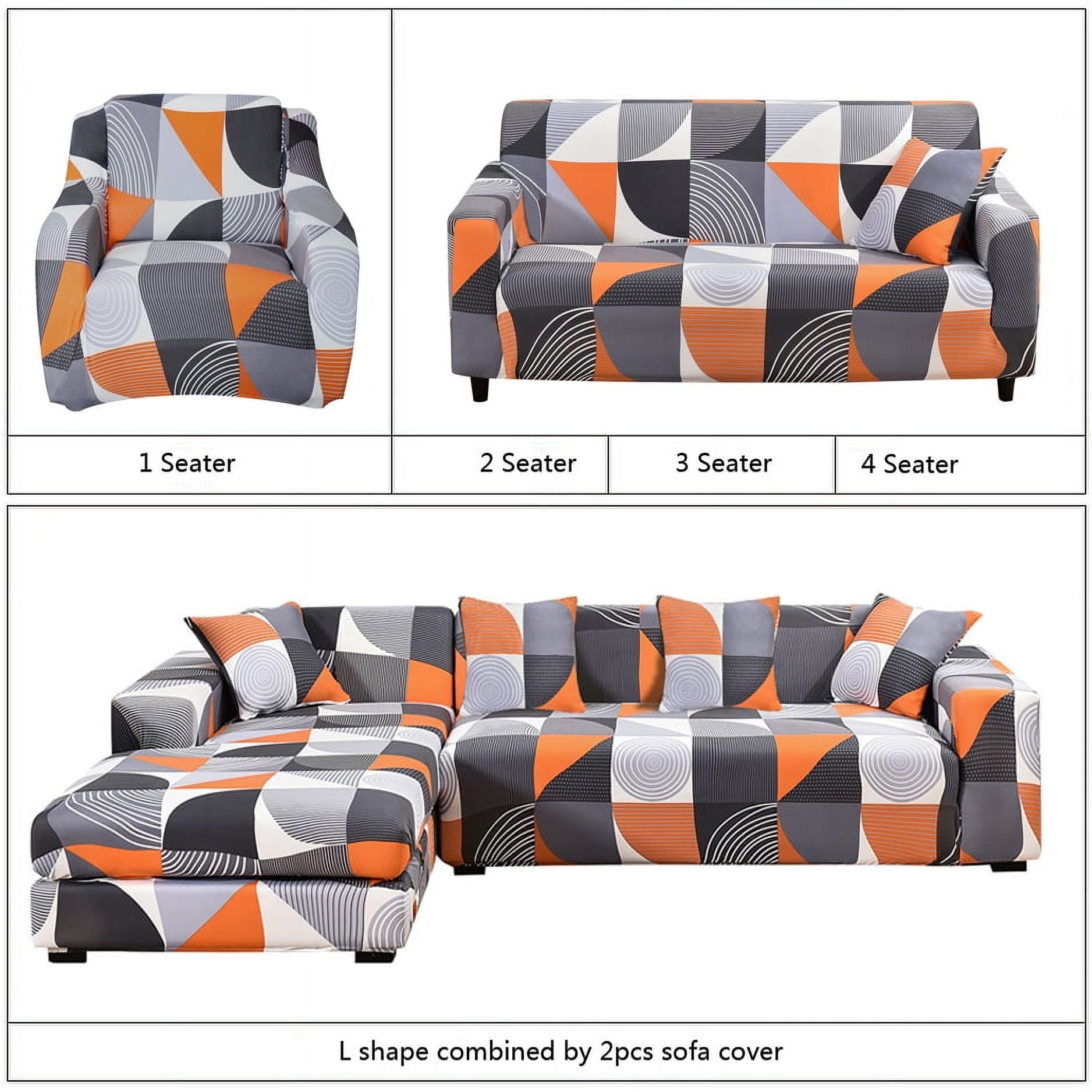 TOPCHANCES High Stretch Sofa Slipcover, Elastic Sofa Cover Cushion ...