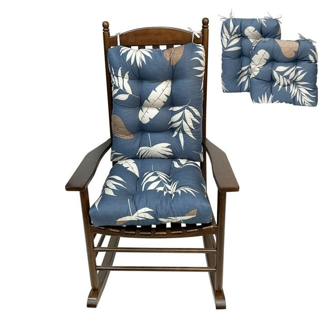 TOPCHANCES Indoor/Outdoor Rocking Chair Cushions Set, 2 Piece Tufted ...