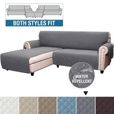 CJC L Shape Sofa Cover Sectional Couch Slipcover Chaise Lounge ...