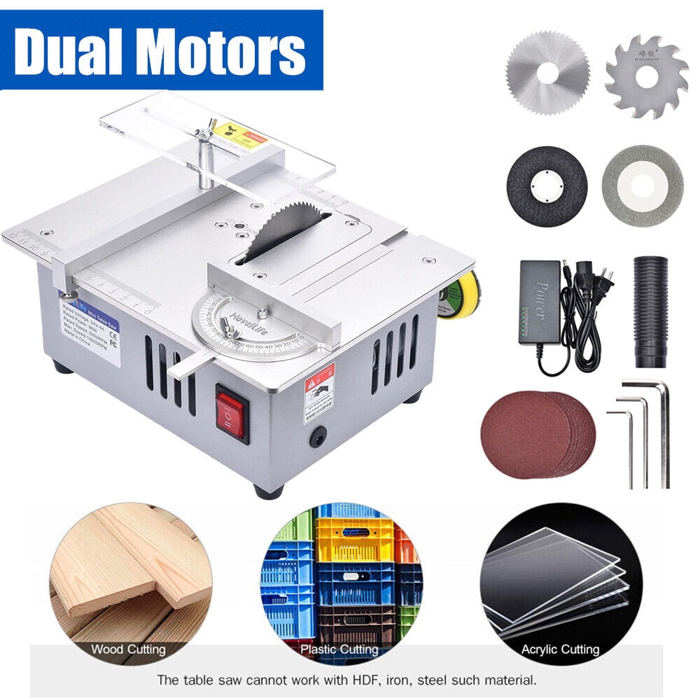 TOPCHANCES Mini Hobby Table Saw with Miter Gauge, 2.5 Inch HSS Alloy ...