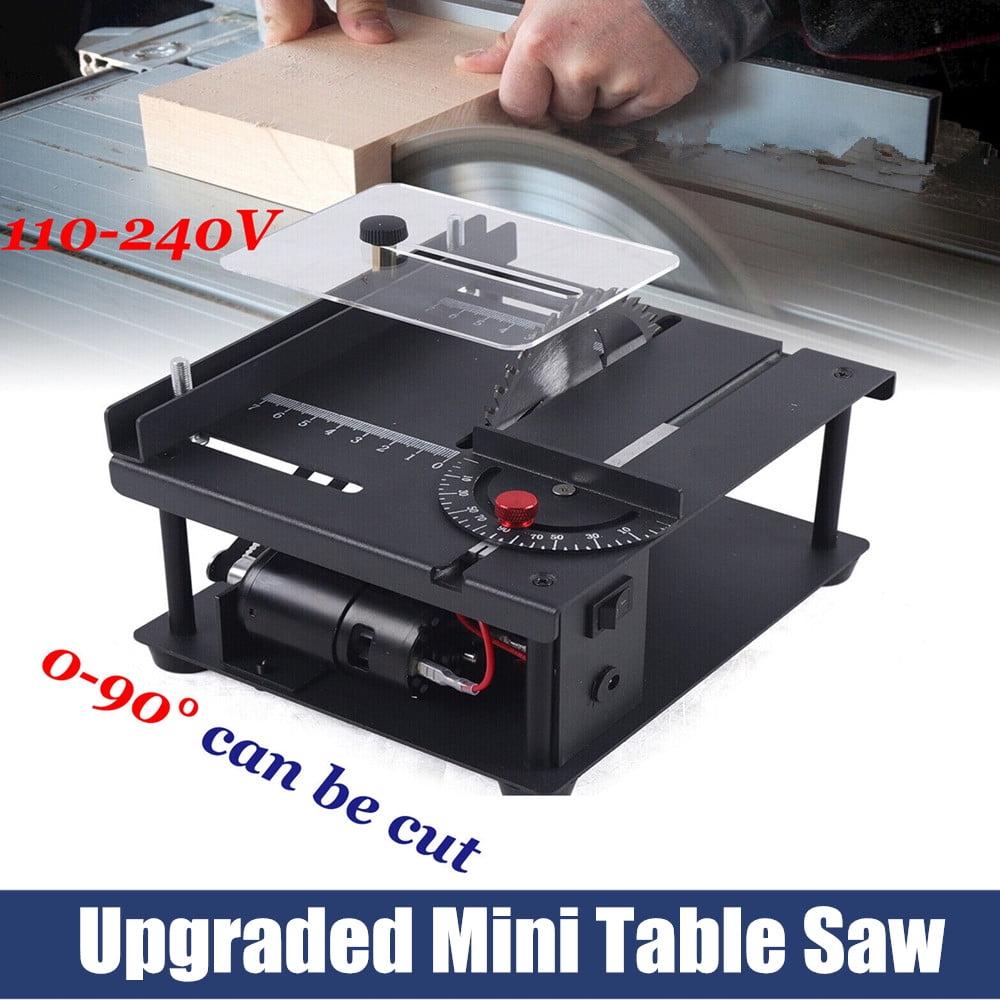 TOPCHANCES Mini Table Saw, 96W Hobby Table Saw for Woodworking, 0-90 ...