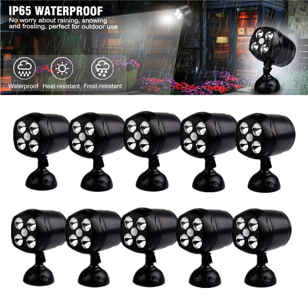 TOPCHANCES Outdoor Motion Sensor Light Battery Operated, Waterproof ...