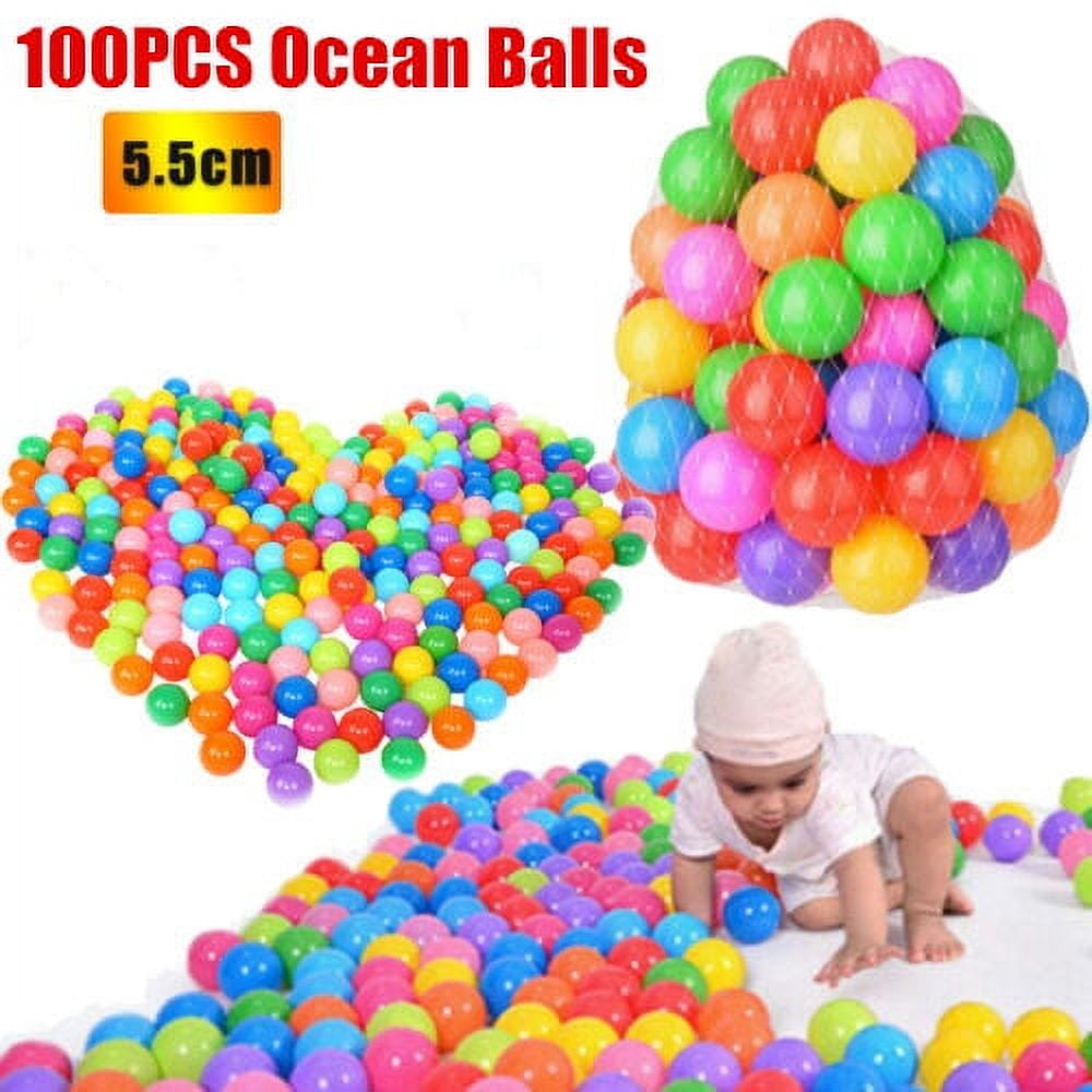 TOPCHANCES Pit Balls Pack of 100 - BPA Free Ocean Ball Colorful Hollow ...