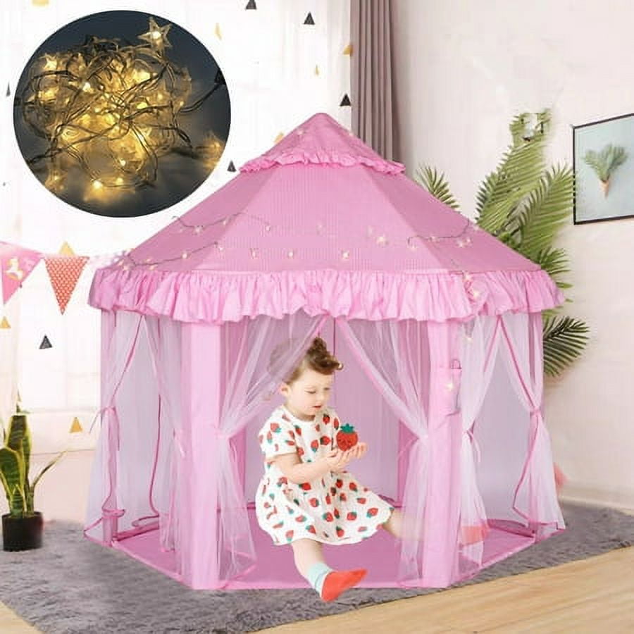 TOPCHANCES Play Tent for Kids, Princess Castle Playhouse Tent for Girls ...