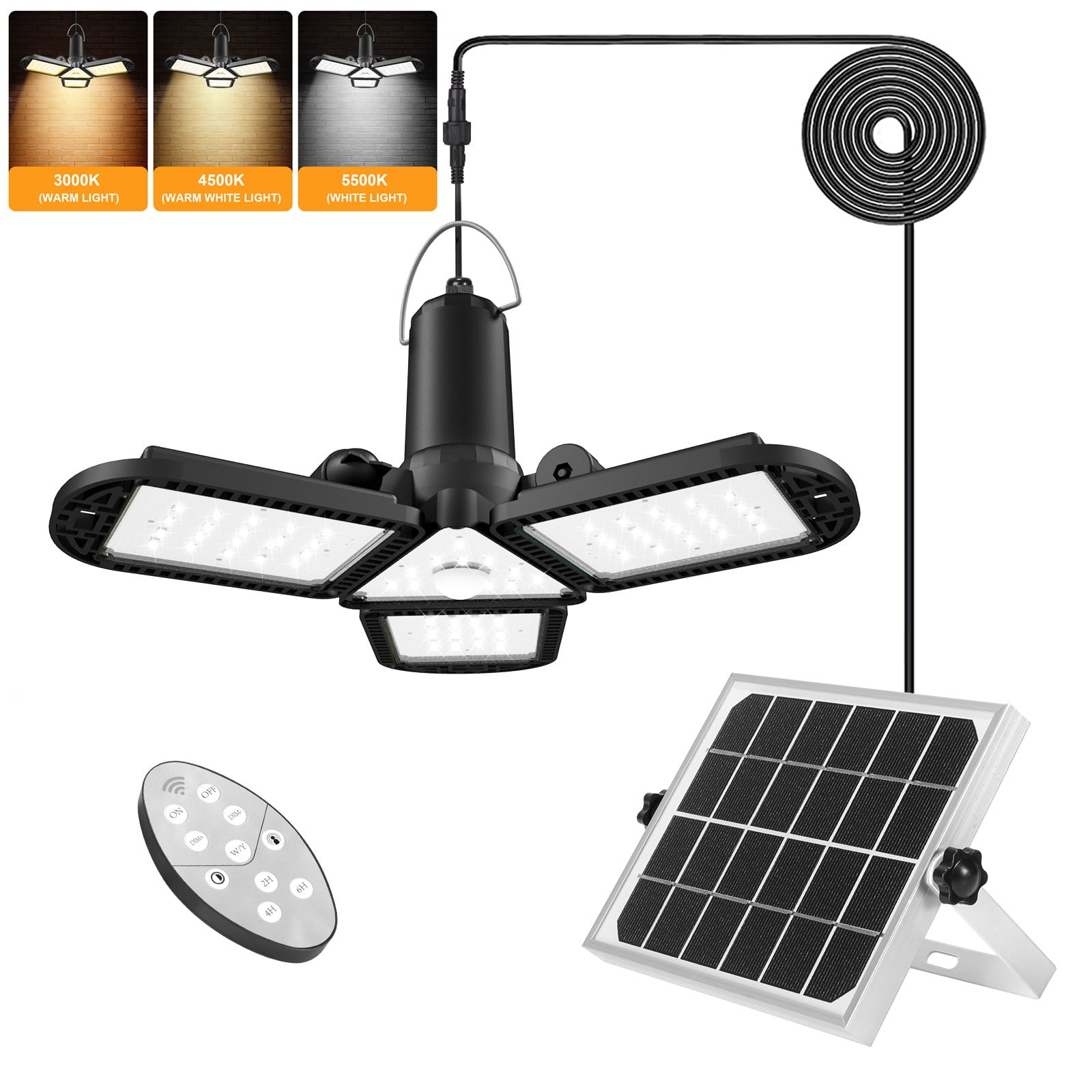 TOPCHANCES Solar Shed Lights, Solar Pendant Lights with Remote for ...