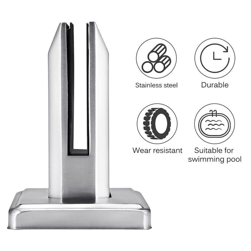 TOPCHANCES Stainless Steel Glass Fence Spigot, Balustrade Glass Fencing ...