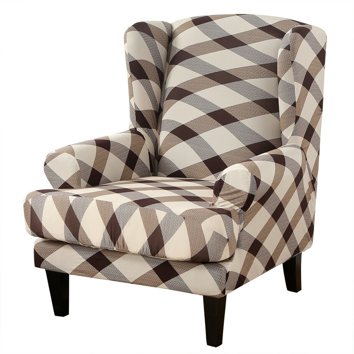 TOPCHANCES Stretch Wingback Slipcover Recliner Wing Back Arm Chair Sofa ...