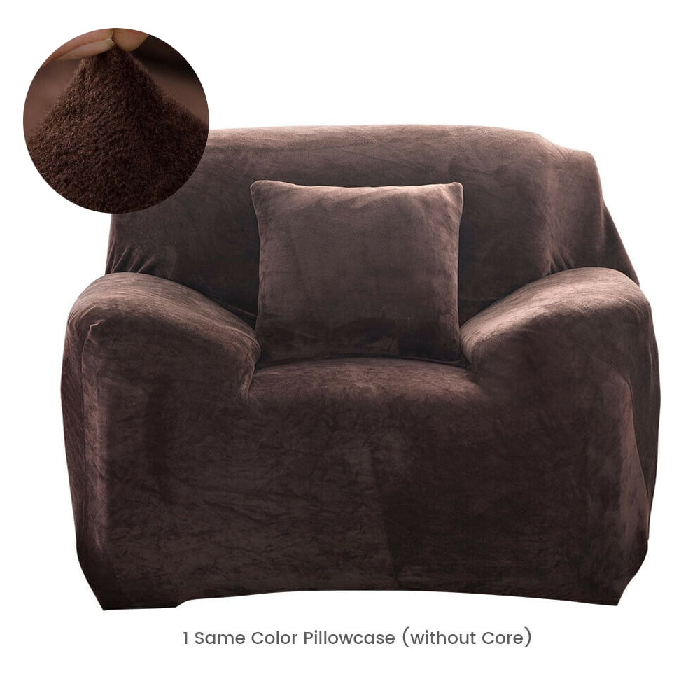 TOPCHANCES Thick Plush Sofa Cover, Stretch Slipcover, Non Slip ...