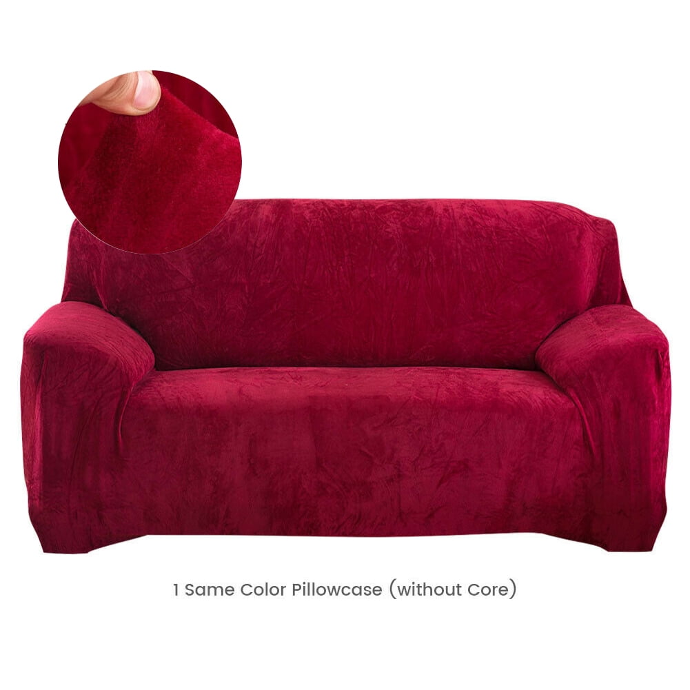 TOPCHANCES Thick Plush Sofa Covers, Stretch Couch Chair Slipcover, Non ...