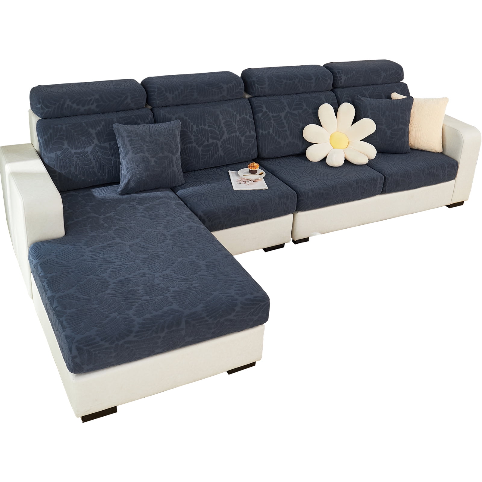 TOPCHANCES Universal Sofa Slipcover, Anti-Slip L Shape Sofa Cover ...