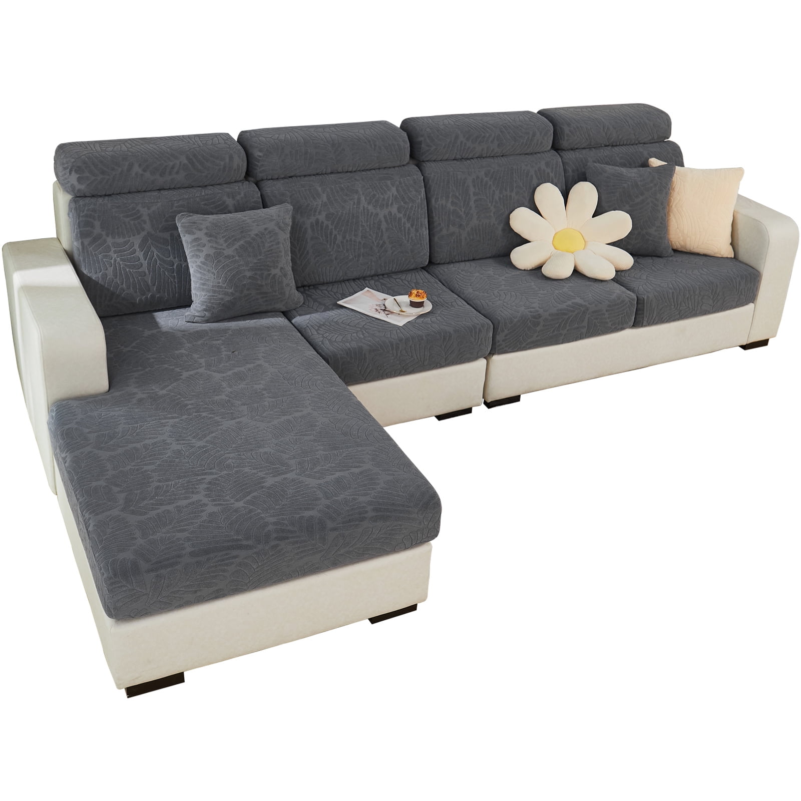 TOPCHANCES Universal Sofa Slipcover, Anti-Slip L Shape Sofa Cover ...
