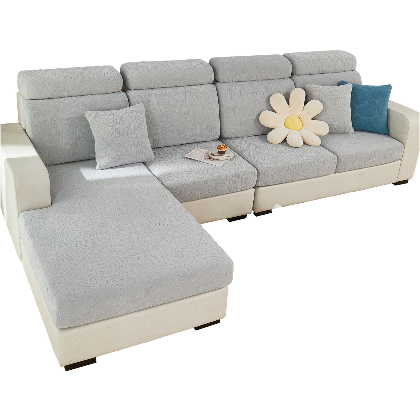 TOPCHANCES Universal Sofa Slipcover, Anti-Slip L Shape Sofa Cover ...