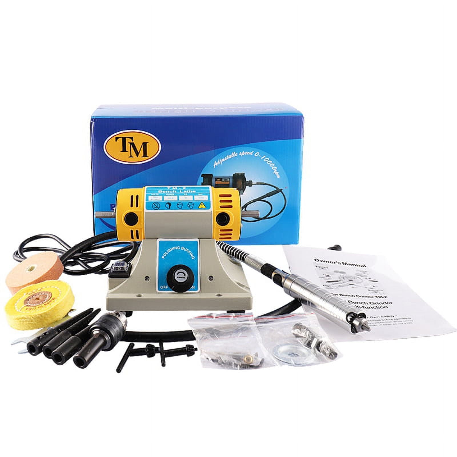 TOPCHANCES Upgraded Gem Jewelry Bench Polisher Polishing Grinding ...