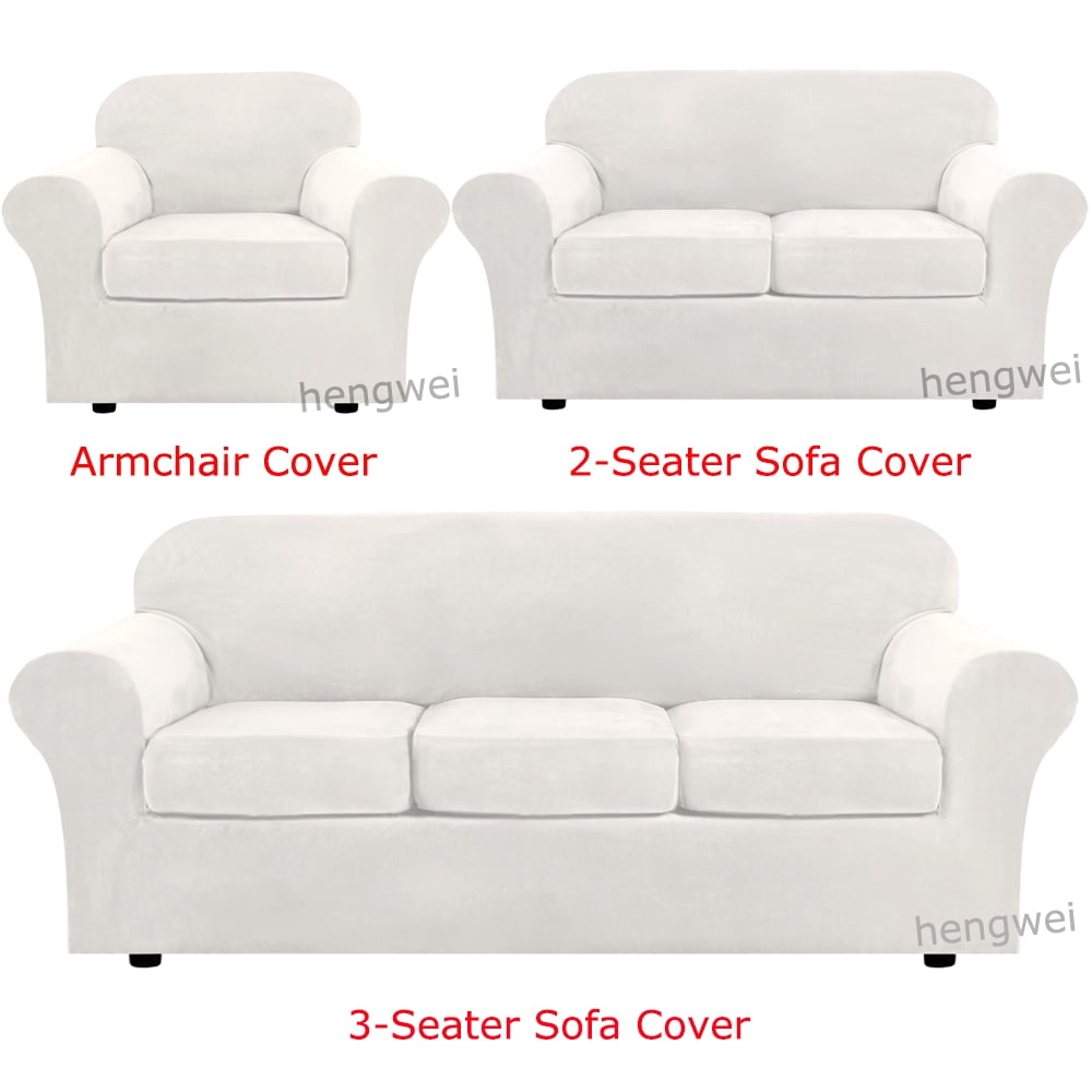 TOPCHANCES Velvet Plush Sofa Covers, Armchair Loveseat Couch Slipcover ...
