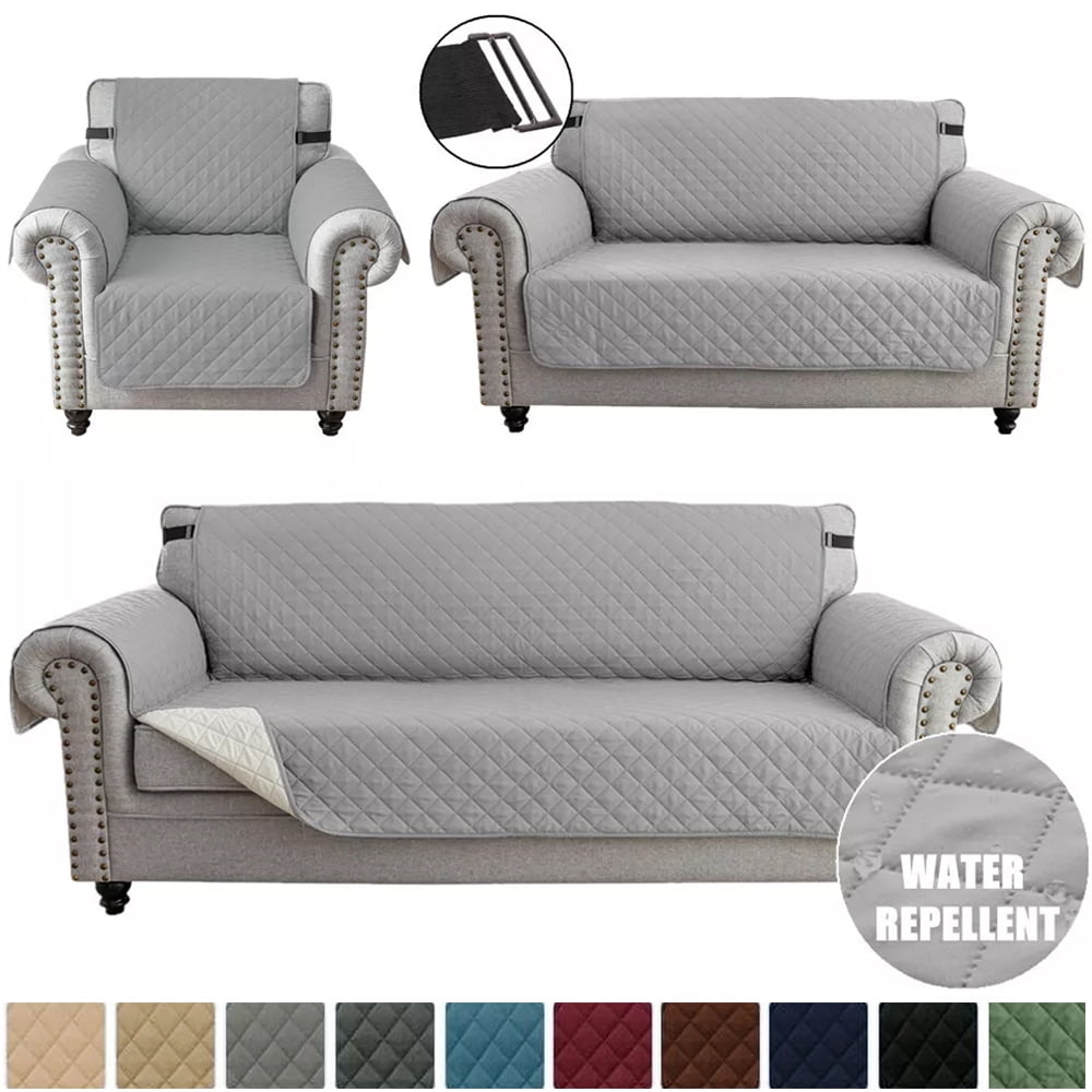TOPCHANCES Waterproof Sofa Cover, Reversible Quilted Couch Cover Non ...
