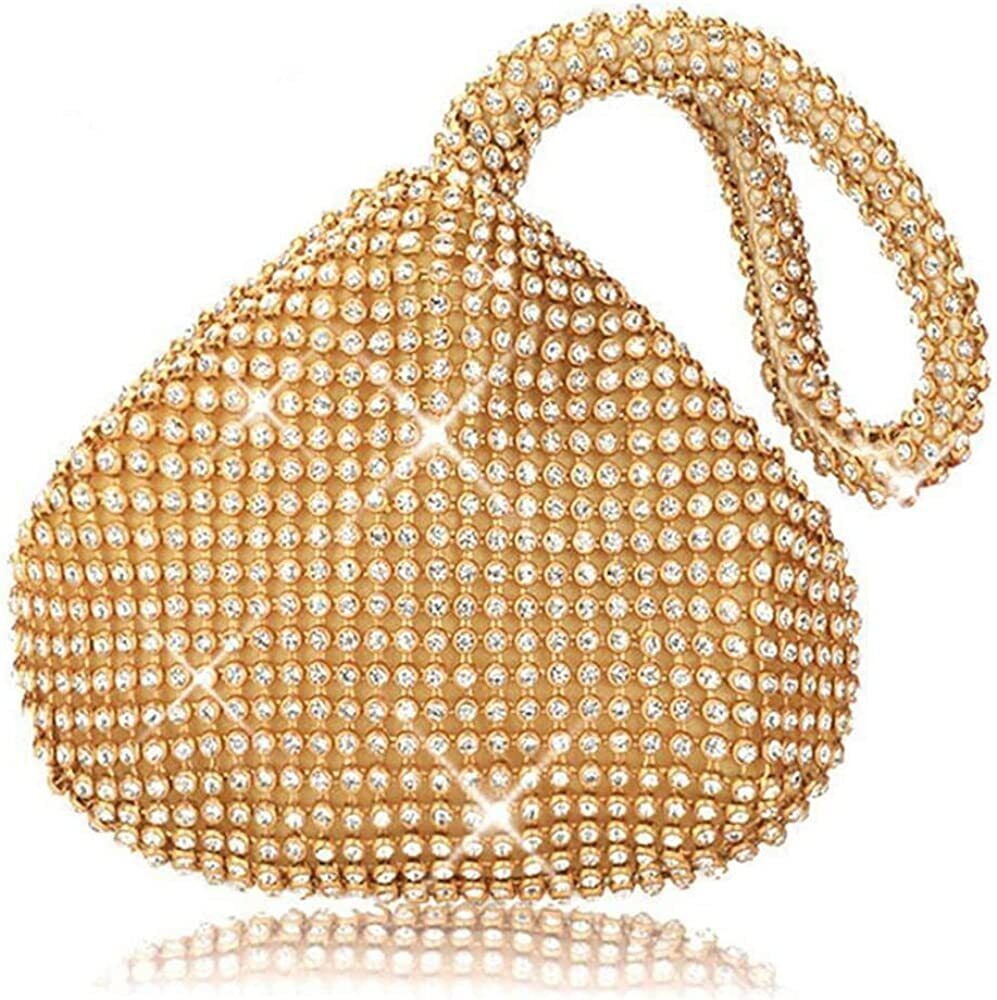 TOPCHANCES Women's Evening Bag Sparkly Rhinestone Purse Triangle Bage ...
